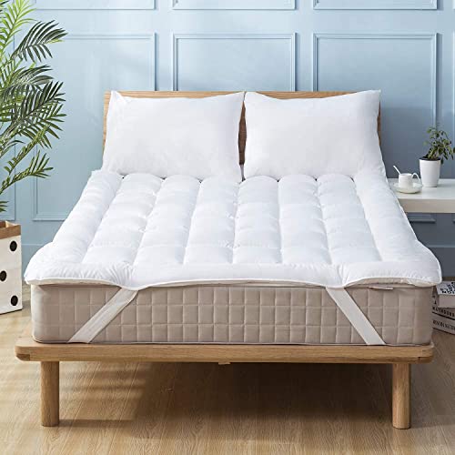 Niagara Mattress Topper Twin XL - Cooling Breathable Pillow Top Mattress Pad for Back Pain Relief - Deep Pocket Topper Fits 8-20 Inches Mattress