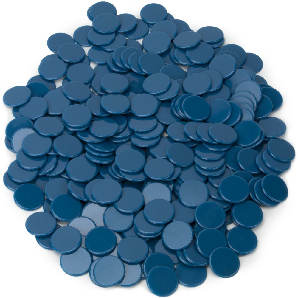 Royal Bingo Supplies 300-pack of Solid Opaque 3/4-inch Bingo Chips (Blue)