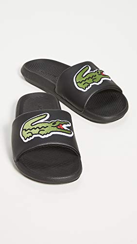 LacosteMensCroco Slide SandalBlack/Green10