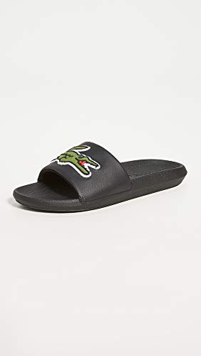 LacosteMensCroco Slide SandalBlack/Green10
