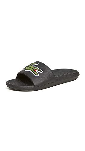 LacosteMensCroco Slide SandalBlack/Green10