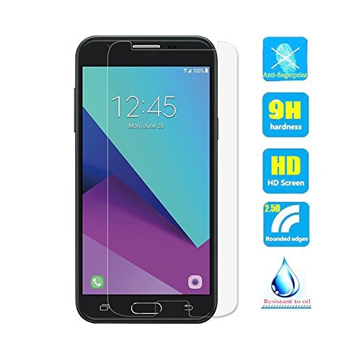 SOMEFUN 2pcs Clear Tempered Glass Crystal Screen Protector Film for Galaxy J3 pro 2017 J330 SM-J330F/DS J330F J330FN J3 Duos 2017 Scratch Resist 9H Hardness