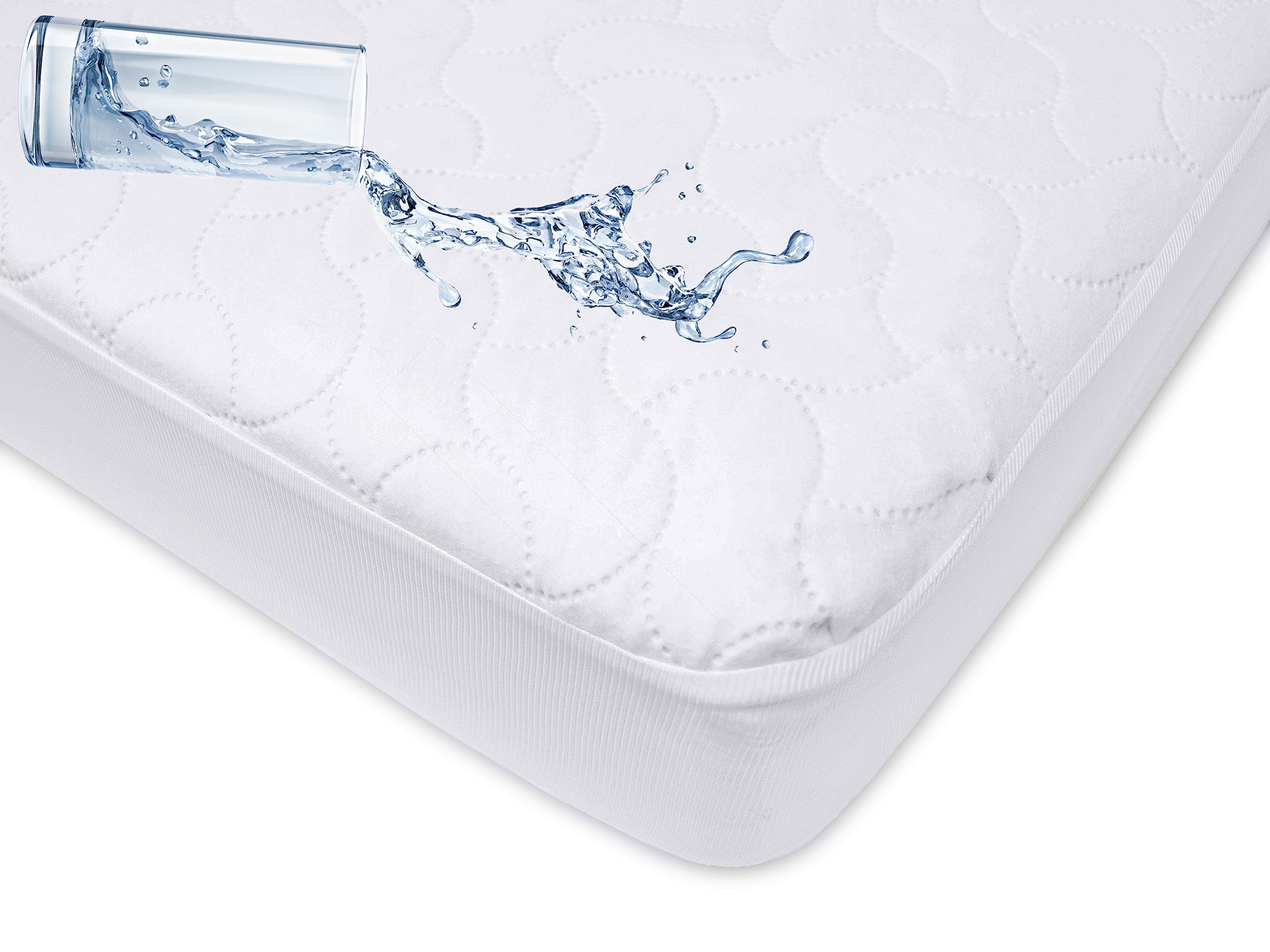 American Baby Company 2 Pack Waterproof Pack N Play Playard Mattress Protector, Quilted Fitted Pack and Play Mattress Pad Cover, 27" x 39"