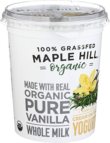 Maple Hill Creamery Yogurt Vanilla 100%Gr sugar freed, 32 oz
