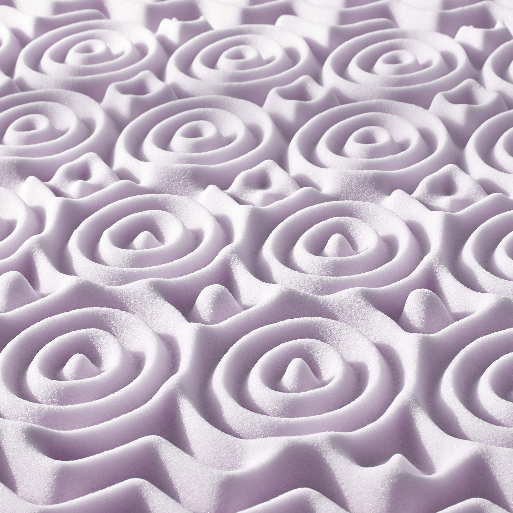 Best Price Mattress Full Mattress Topper - 3 Inch 5-Zone Memory Foam Bed Topper with Lavender Infused Cooling Mattress Pad, Full Size