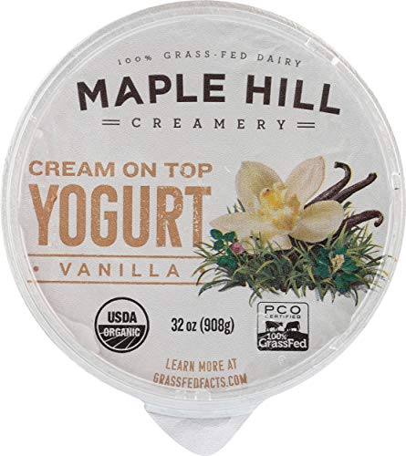 Maple Hill Creamery Yogurt Vanilla 100%Gr sugar freed, 32 oz
