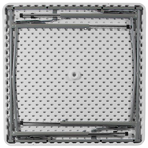 Flash Furniture Kathryn 2.79-Foot Square Height Adjustable Granite White Plastic Folding Table, 34" Square
