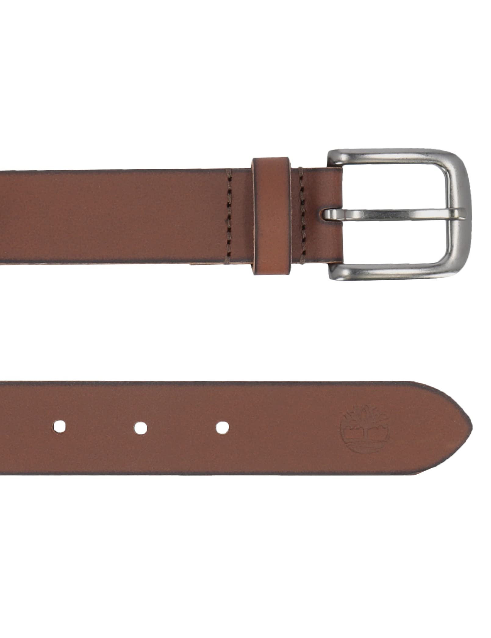 Timberland Boys' Big Leather Belt for Kids, Brown/Classic, Large