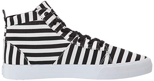 Supra Stacks Mid Black/White Stripe Men's 7, Women's 8.5