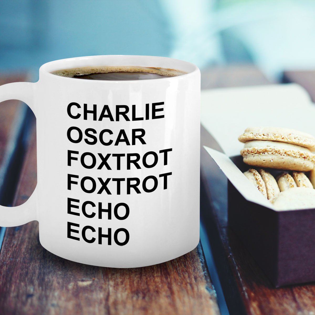 Ham Radio Operator Gifts - Phonetic Alphabet Mug - Coffee Charlie Oscar Foxtrot Echo - Aviation Military Code