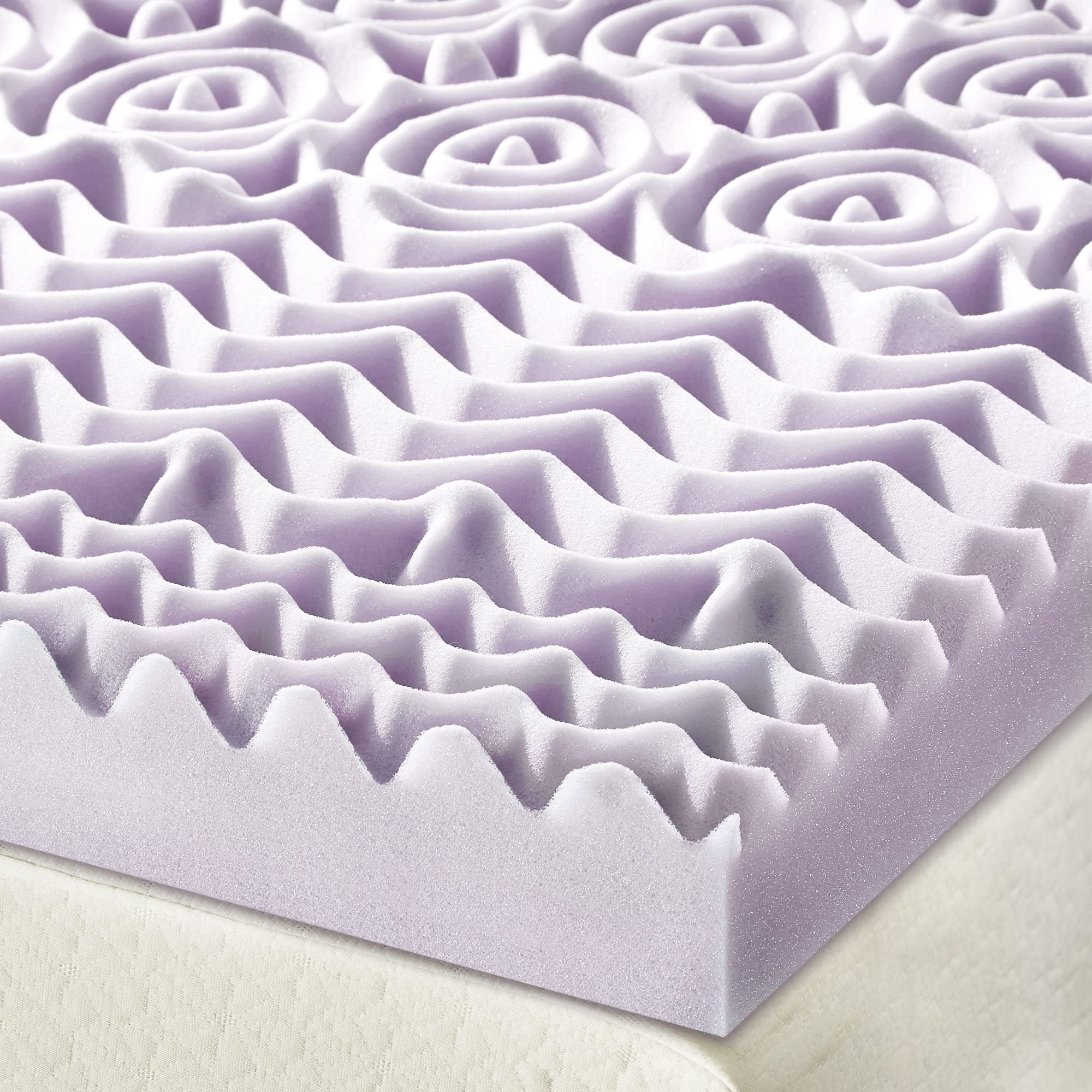 Best Price Mattress Full Mattress Topper - 3 Inch 5-Zone Memory Foam Bed Topper with Lavender Infused Cooling Mattress Pad, Full Size