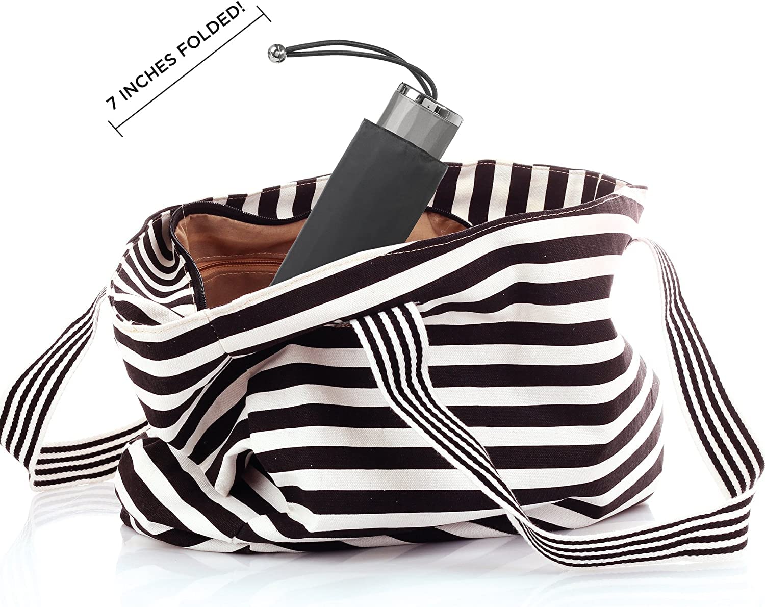 Totes MICRO MINI PURSE MANUAL UMBRELLA-MANY STYLES (Polka Dot)