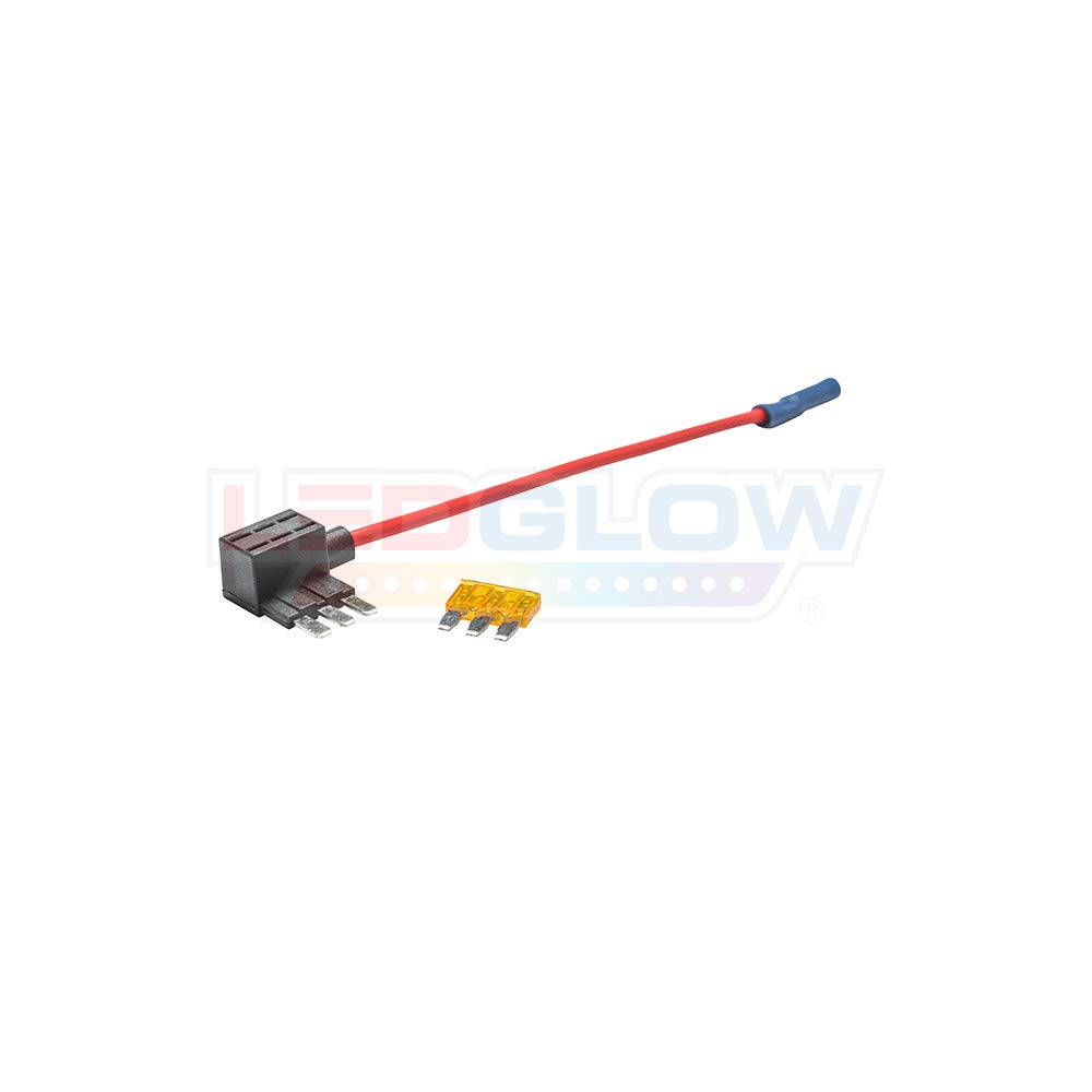 LEDGlow Micro3 Blade Fuse Expandable Circuit Tap Adapter - Includes 5 Amp Fuse - Powers 12 Volt Underbody Underglow Interior Lights & Accessories - Easily Installs To Car Truck Fuse Panel