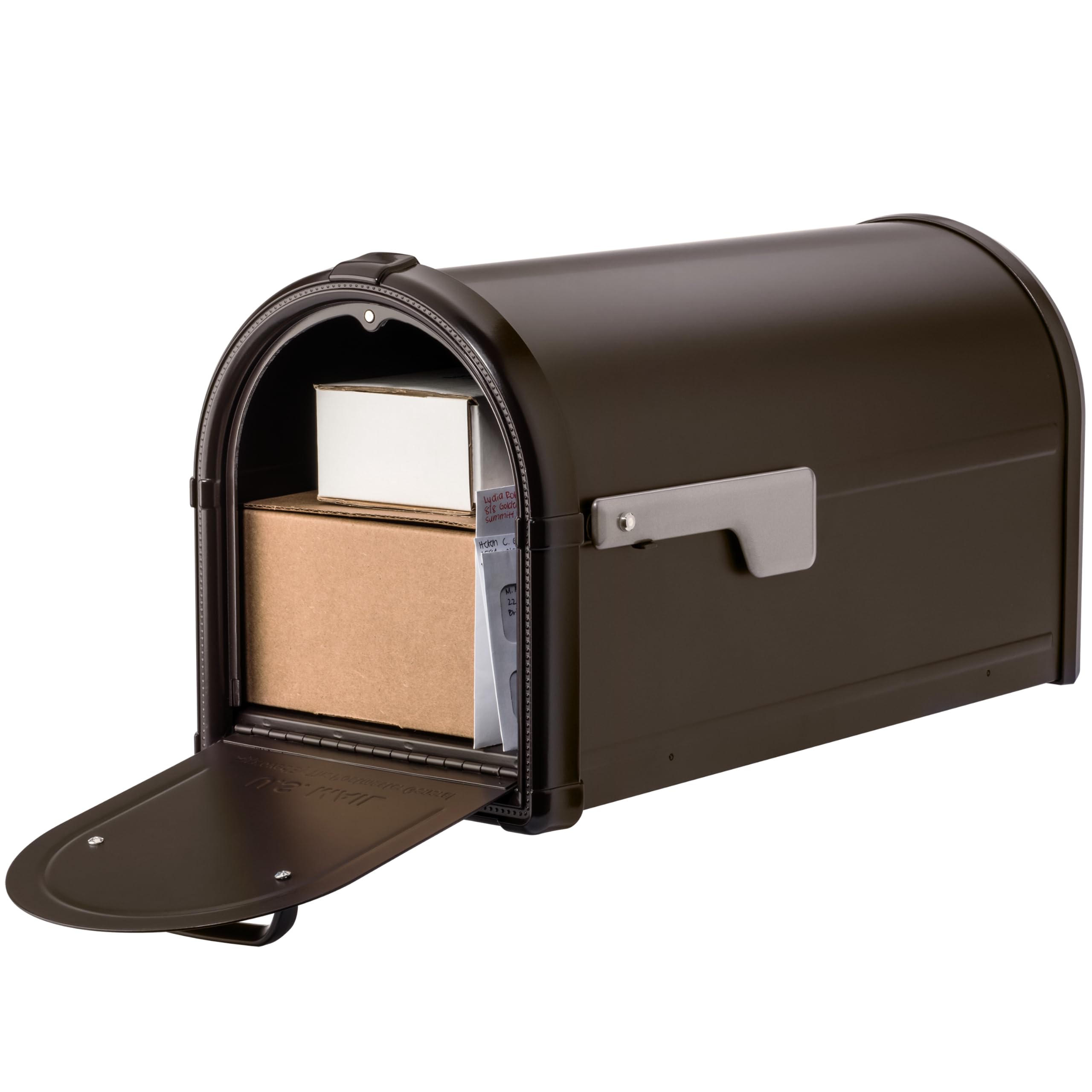 Architectural Mailboxes Hillsborough Galvanized Steel Post Mount Mailbox, Compatibility Code J, 5593RZ-CG, Rubbed Bronze, Large Capacity