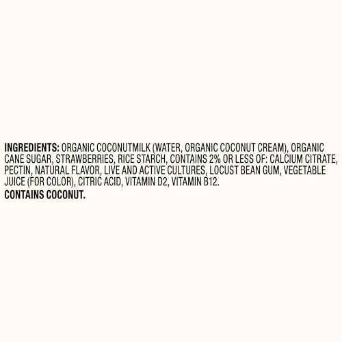 So Delicious Dairy Free Coconut Milk Yogurt Alternative, Strawberry, Vegan, Non-GMO Project Verified, 5.3 oz.
