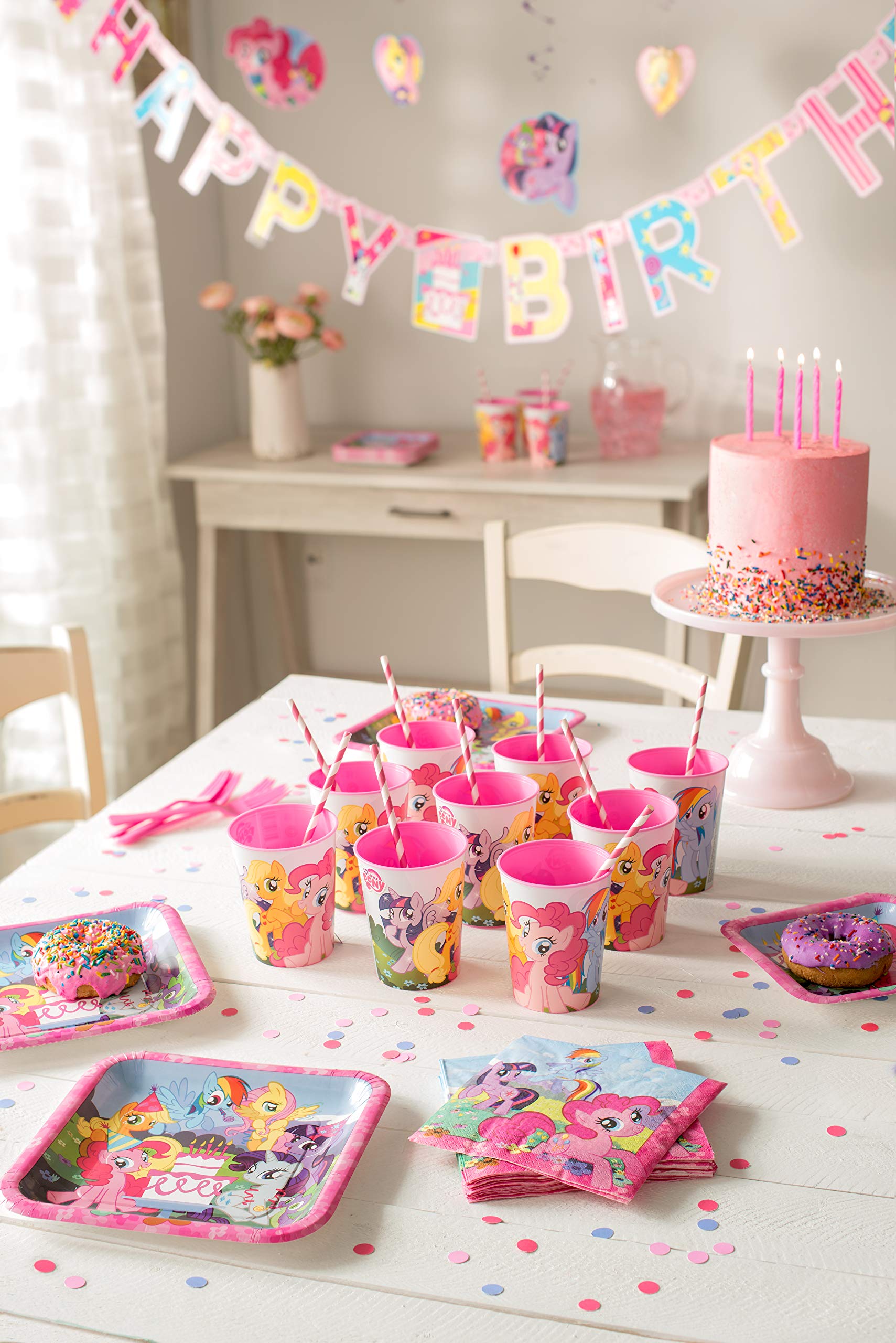 American Greetings My Little Pony Party Supplies, Paper Dessert Plates (40-Count)