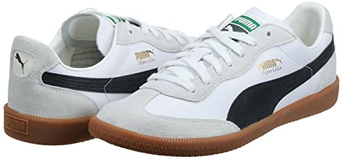 PUMA mens Super Liga Og Sneaker, Puma White-puma Black-puma Team Gold, 11 US