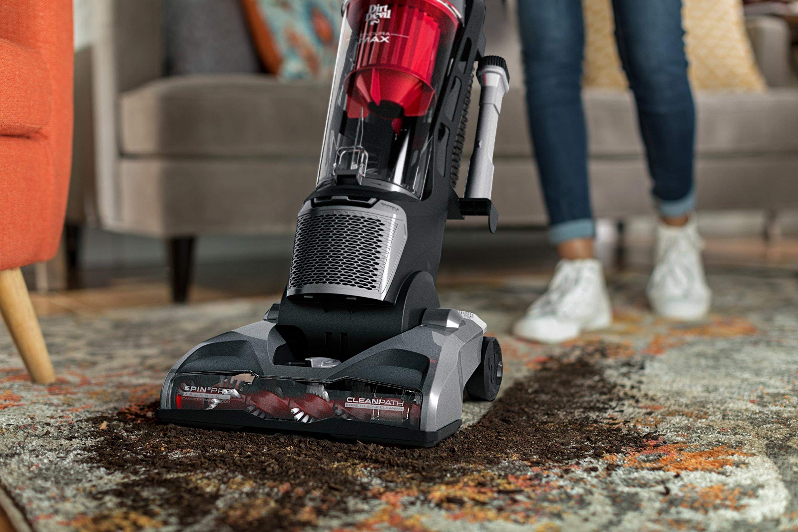 Dirt Devil Endura Max Upright Bagless Vacuum Cleaner for Carpet and Hard Floor, Powerful, Lightweight, Corded Vacuum Cleaners for Home Use