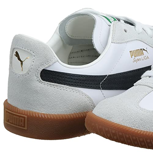 PUMA mens Super Liga Og Sneaker, Puma White-puma Black-puma Team Gold, 11 US