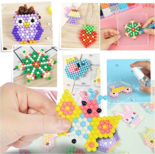 Funcool Beads Toy Fusible Beads Refill, 24 Colors Water Spray Beads Set Compatible with Beados Art Crafts Toys for Kids Over 3000 Classic and Jewel Beads