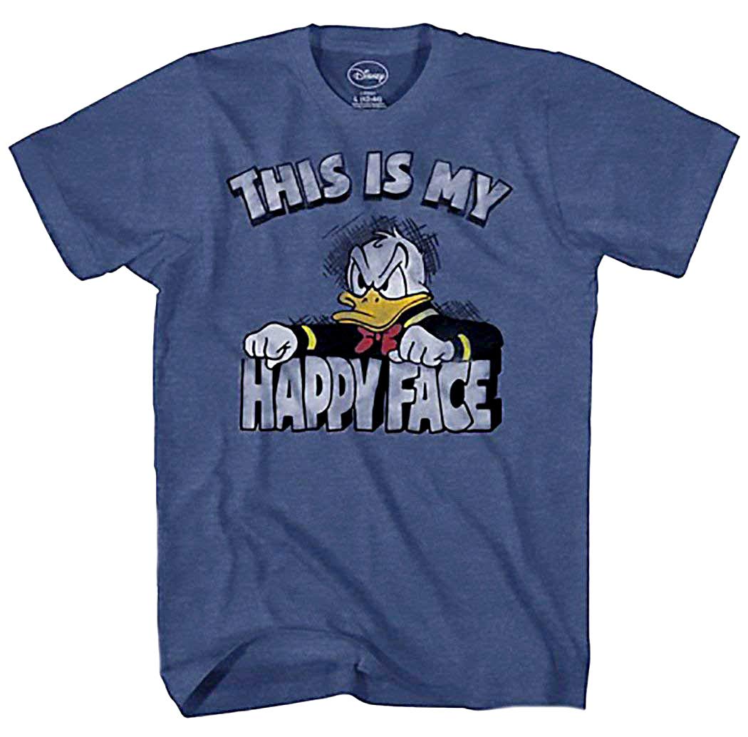 Disney mens Disney Men's Donald Duck T-shirt novelty t shirts, Navy Heather, Large US