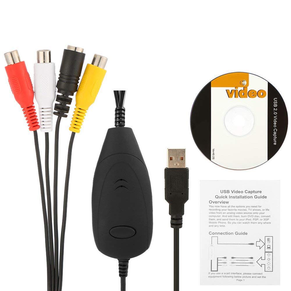 Andthere VHS to Digital Converter for Windows 10, USB2.0 Video Audio Capture Card, VHS to DVD Converter