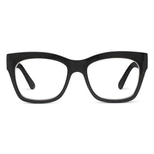 Peepers by PeeperSpecs Oprah's Favorite Women's Shine On Square Blue Light Blocking Reading Glasses - Black +2.00