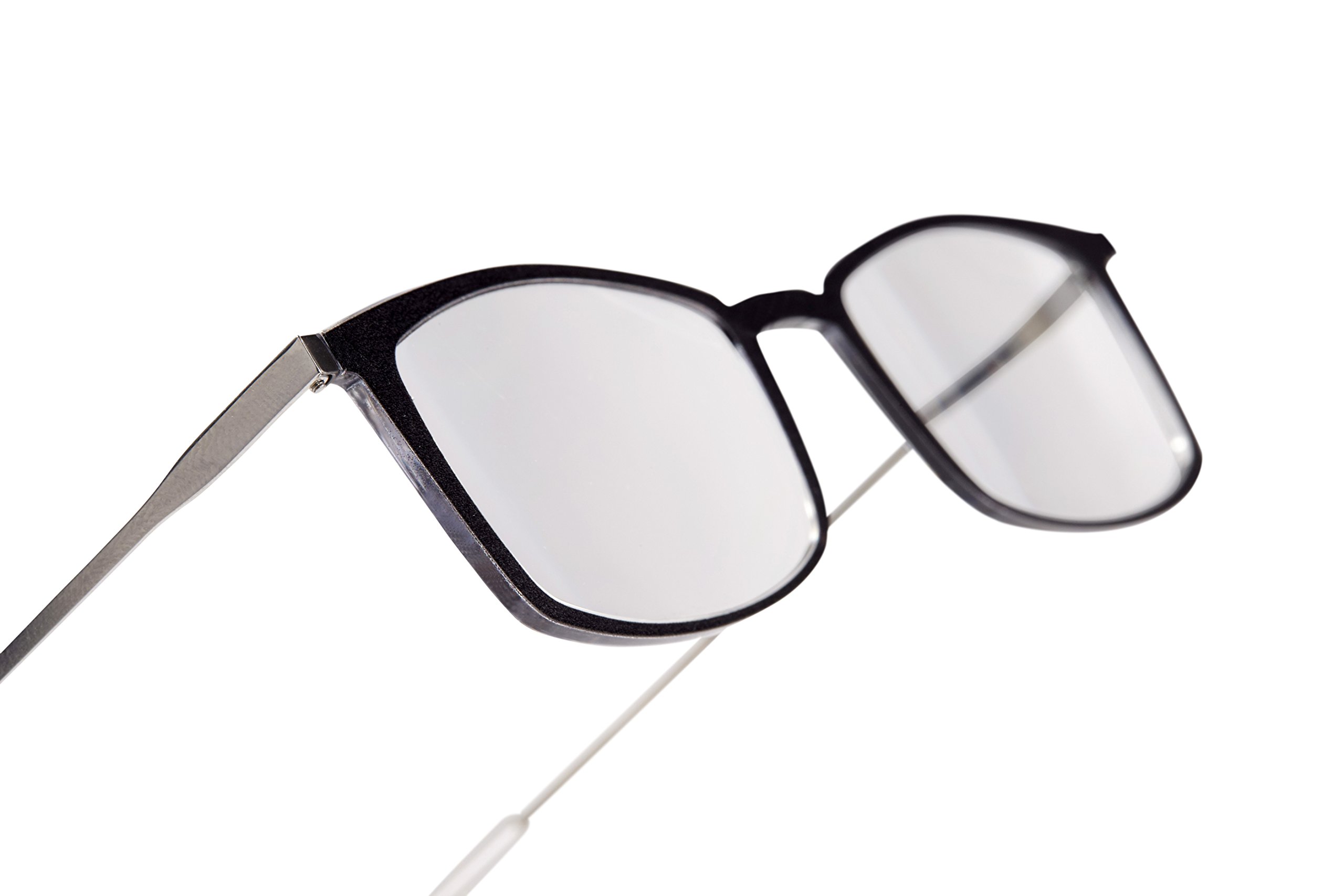 ThinOptics Unisex Adult Glasses Reading, Regular Case / Rectangle Black, 1.50 US