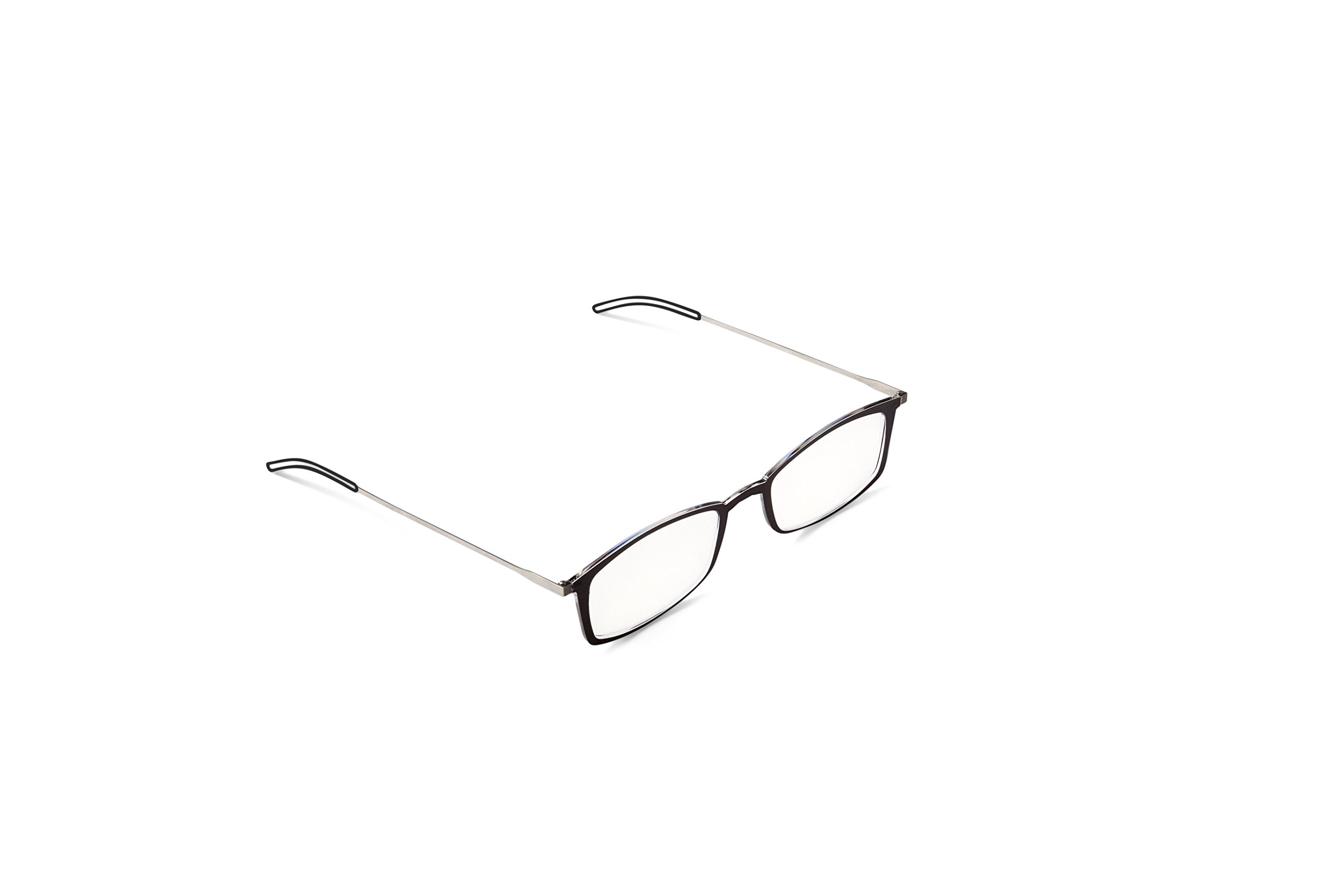 ThinOptics Unisex Adult Glasses Reading, Regular Case / Rectangle Black, 1.50 US