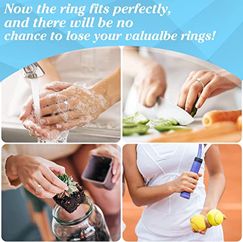 Invisible Ring Size Adjuster for Loose Rings Women Men-8 Pack 8 Sizes,Jewelry Ring Size Adapter Reducer Spacer Jewelry Guard for Any Thin Wide Rings