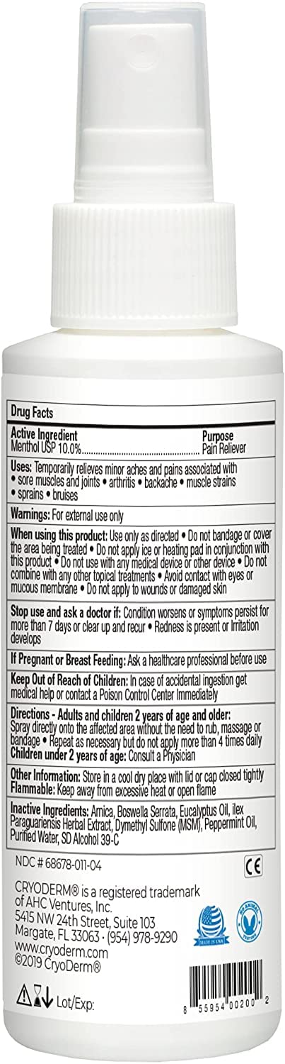 CryoDerm 4 oz Spray Cold Therapy (6 Pack)