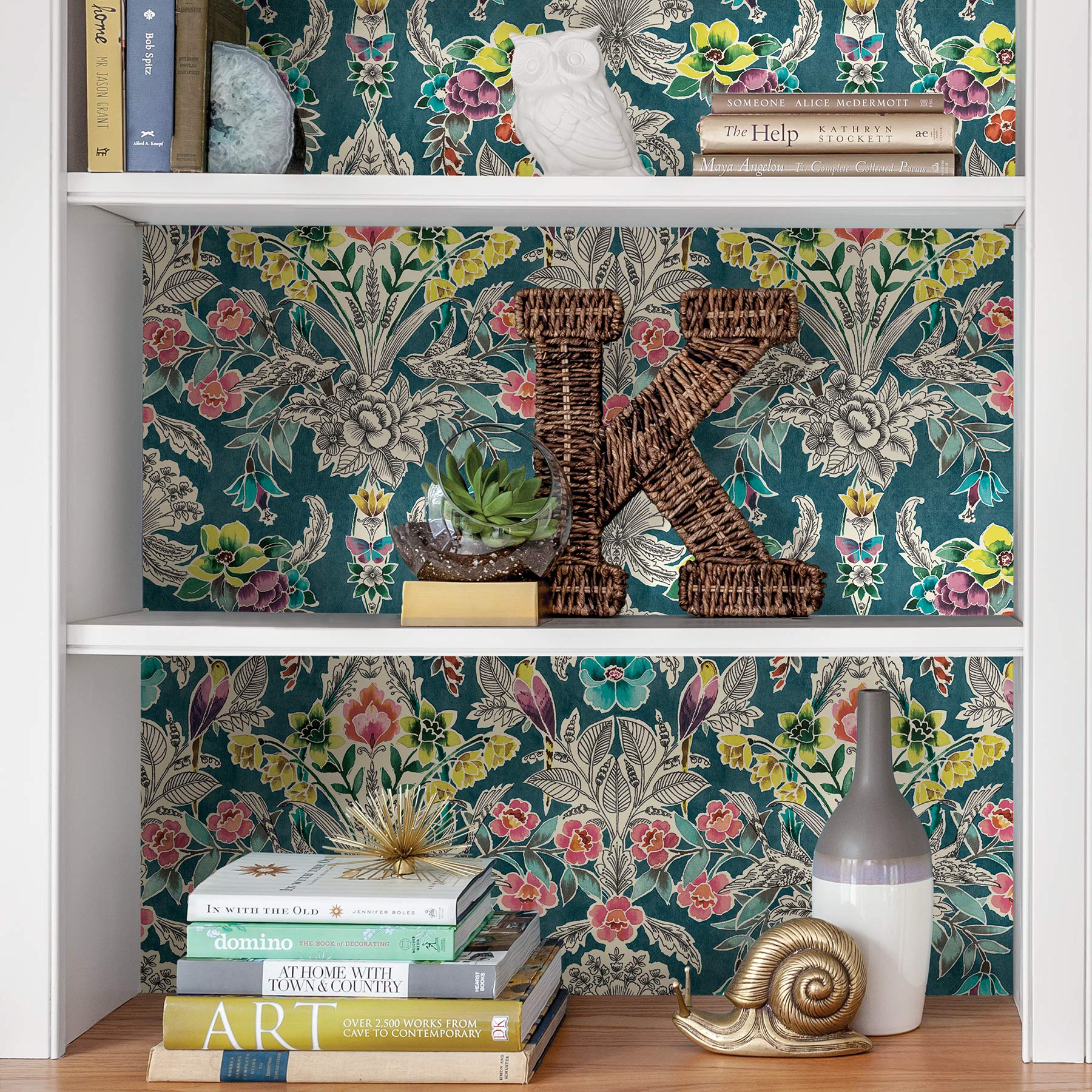 NuWallpaper NU3037 Summer Love Teal Peel & Stick Wallpaper, Multicolor