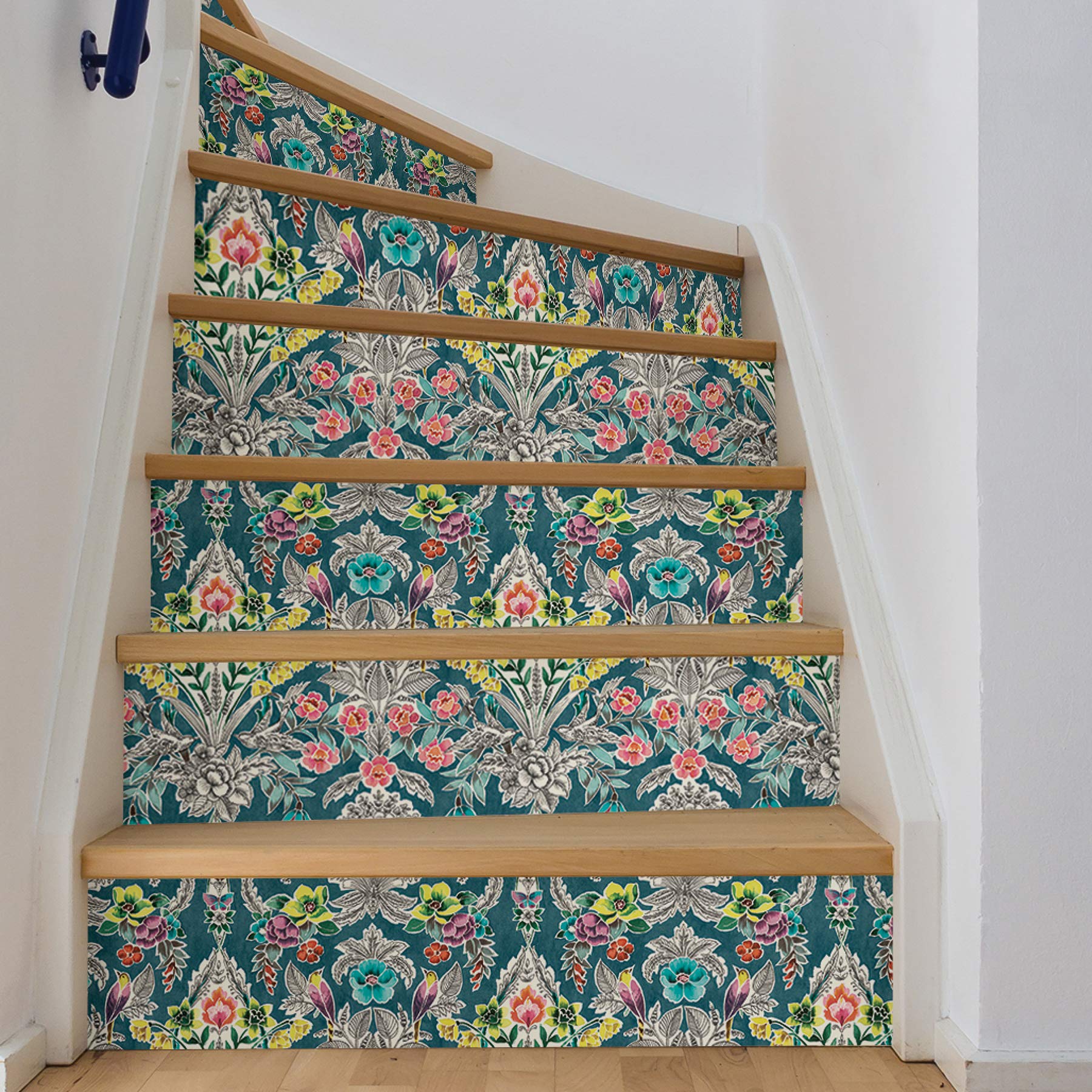 NuWallpaper NU3037 Summer Love Teal Peel & Stick Wallpaper, Multicolor