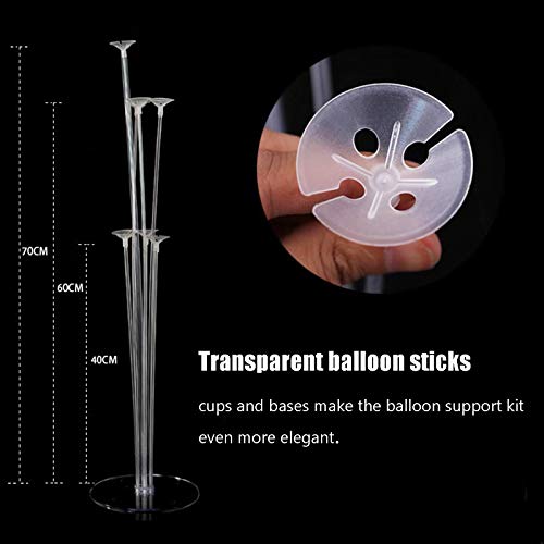 6 Sets Balloon Stand Kit, Table Balloon Stand Holder, Reusable Centerpiece with Base for Birthday Decorations, Party, Wedding and Graduation Decorations