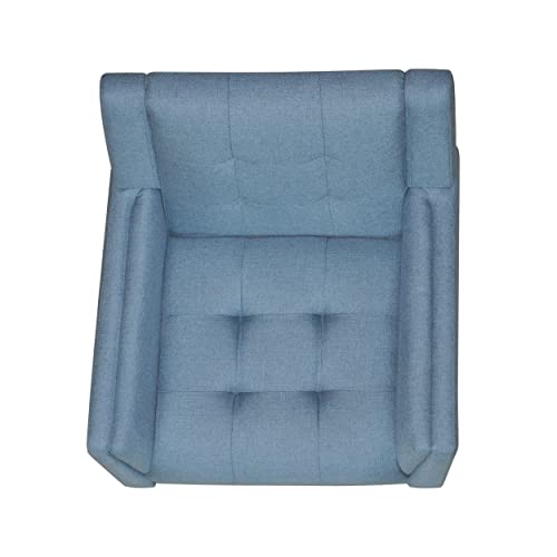 Christopher Knight Home Evelyn Mid Century Modern Fabric Arm Chair and Loveseat Set, Blue