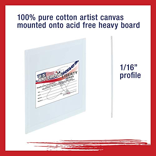 US Art Supply 6 X 6 inch Professional Artist Quality Acid Free Canvas Panel Boards 12-Pack (1 Full Case of 12 Single Canvas Panel Boards)