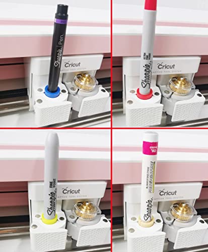 SPPQ 9 Packs Pen Adapter Set Compatible With Cricut(Explore Air, Explore Air 2,Explore Air 3, and MakerMaker 3), Pen Adapter Compatible with Sharpie BIC Crayola