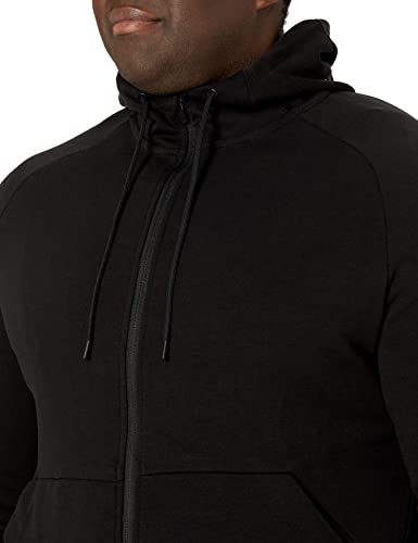 Amazon Essentials Men's Tech Fleece Full-Zip Hooded Sweatshirt, Black, XX-Large