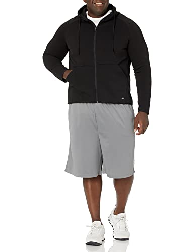 Amazon Essentials Men's Tech Fleece Full-Zip Hooded Sweatshirt, Black, XX-Large