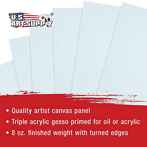 US Art Supply 6 X 6 inch Professional Artist Quality Acid Free Canvas Panel Boards 12-Pack (1 Full Case of 12 Single Canvas Panel Boards)