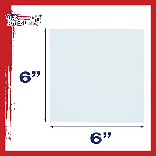 US Art Supply 6 X 6 inch Professional Artist Quality Acid Free Canvas Panel Boards 12-Pack (1 Full Case of 12 Single Canvas Panel Boards)