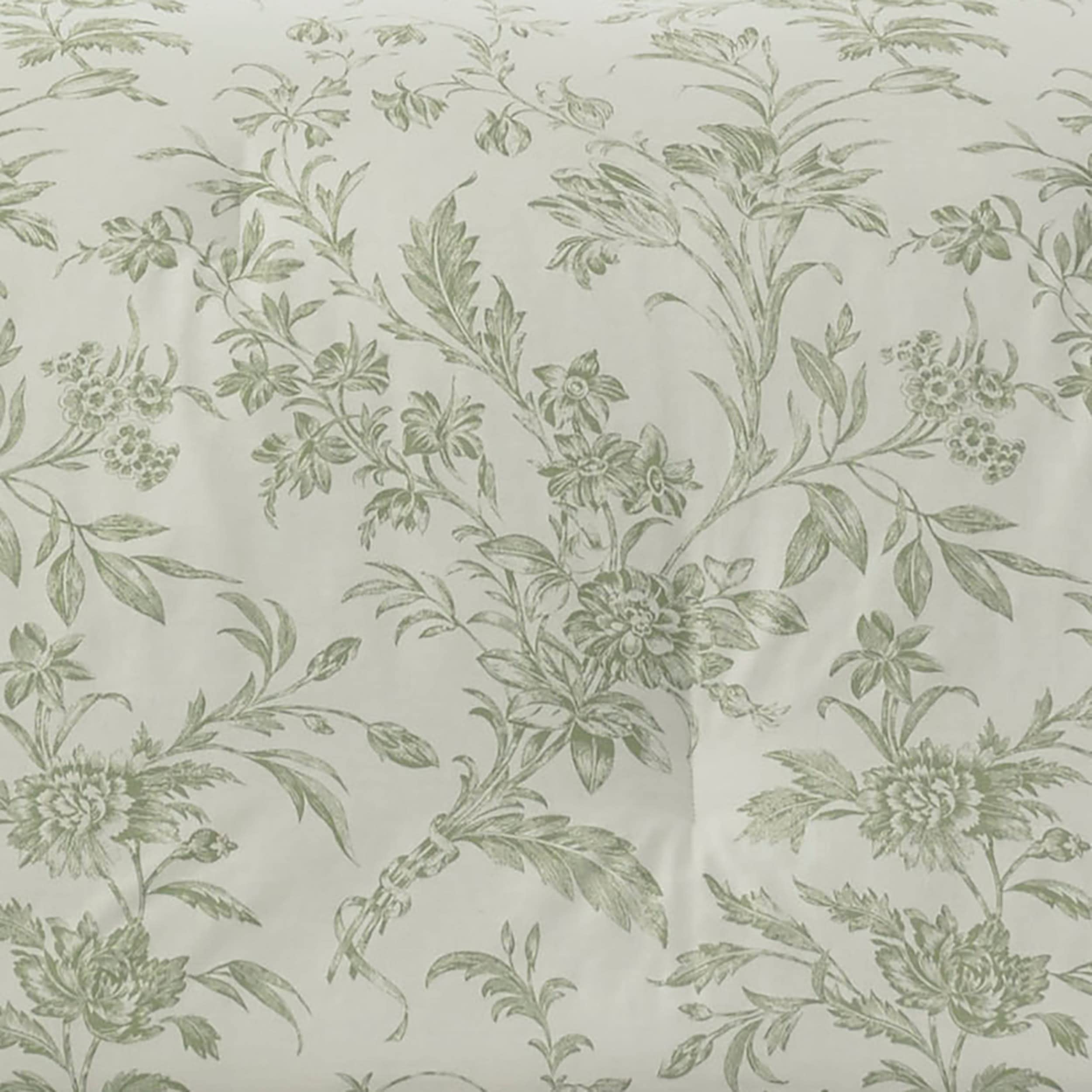 Laura Ashley Home - King Duvet Cover Set, Reversible Cotton Bedding with Matching Shams, Lightweight Home Decor for All Seasons (Natalie Sage,3 pcs, King)