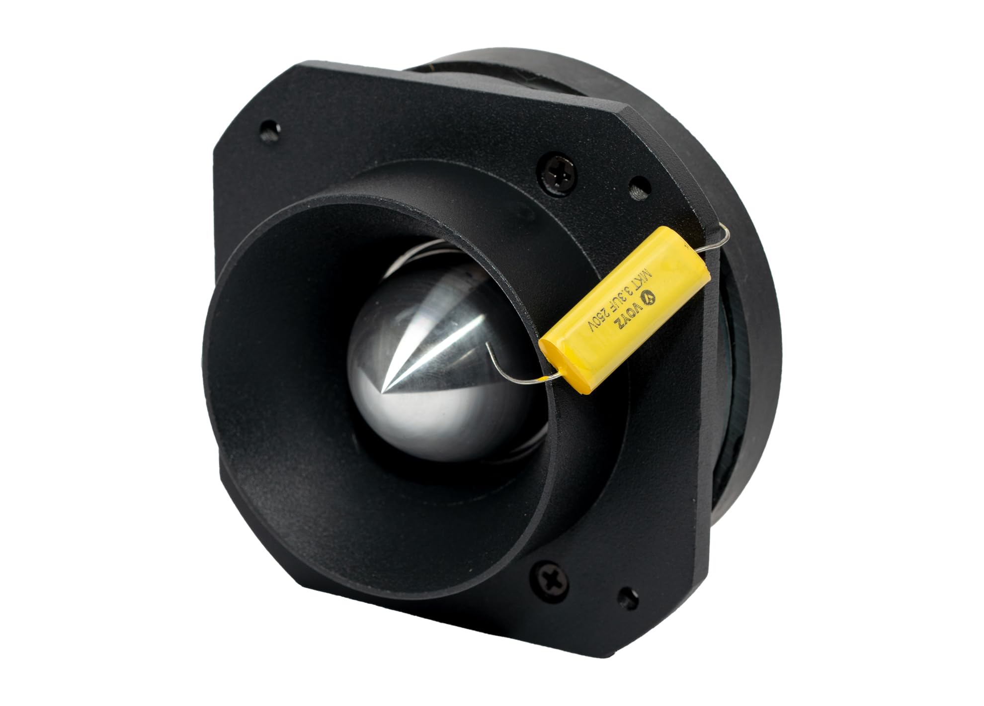 VOYZ 600 Watt Super Tweeter 2KHz - 25KHz - 5β Supper Bullet Tweeter - Heavy Duty Super Strong Ferrite Magnet Tweeter with Titanium Diaphragm 4-8 ohms Includes Crossover Capacitor (VZ-47A)