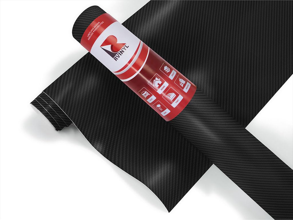 3M 2080 Series CF12 Black Carbon Fiber - 5ft x 1ft - 5sq ft - Dual Cast 3D Weave Embossed Vinyl Car Wrapping Film - Vehicle Sheet Roll