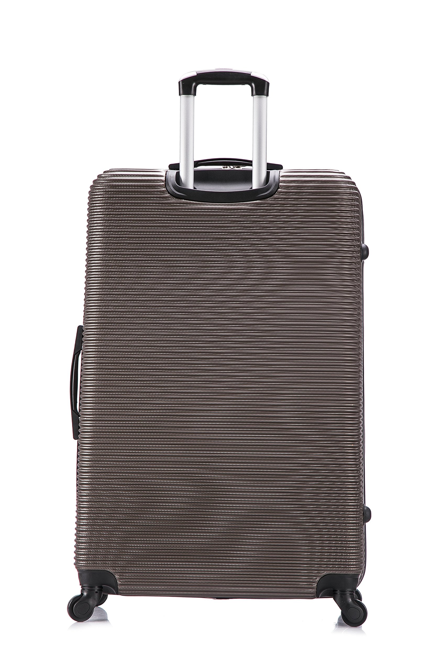 InUSA ROYAL Hardside Spinner Luggage with Ergonomic Handles | Spacious Travel Suitcase with Four Spinner Wheels and Studs | 32 Inch Extra Large Spinner Luggage | Brown