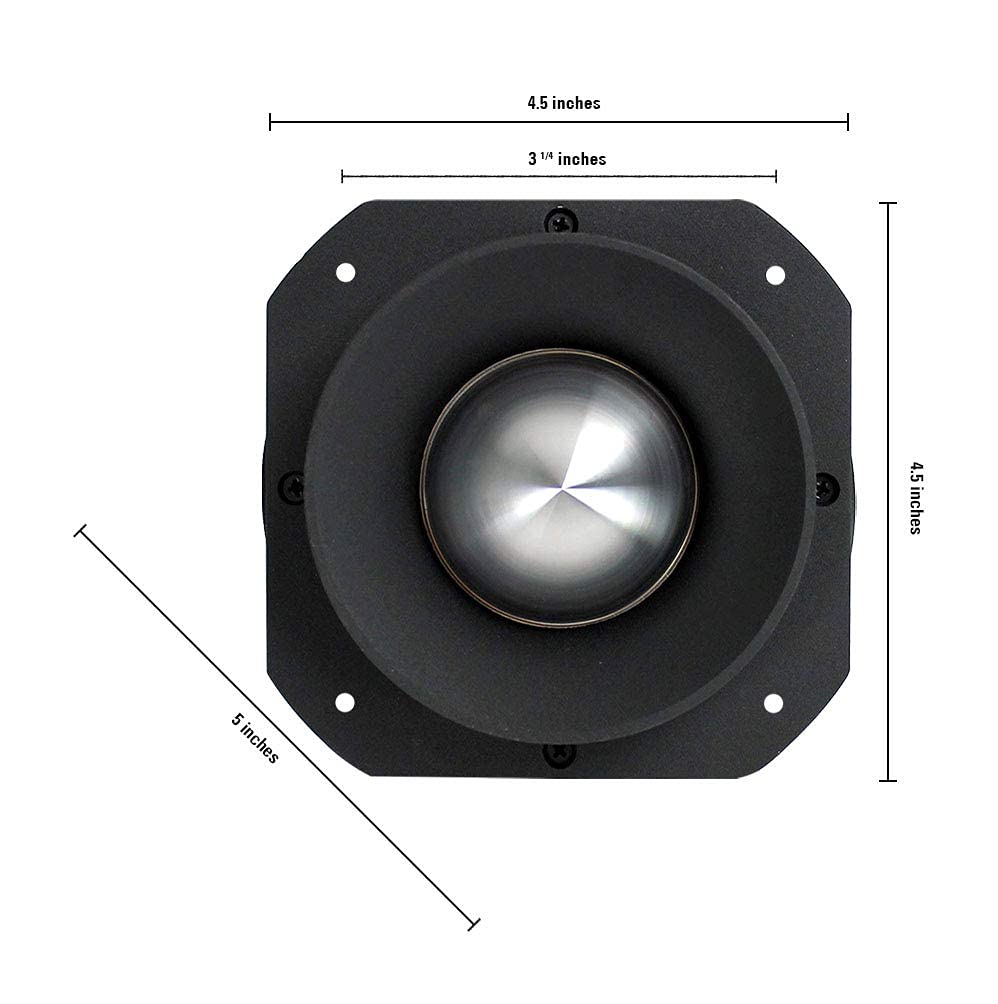 VOYZ 600 Watt Super Tweeter 2KHz - 25KHz - 5β Supper Bullet Tweeter - Heavy Duty Super Strong Ferrite Magnet Tweeter with Titanium Diaphragm 4-8 ohms Includes Crossover Capacitor (VZ-47A)