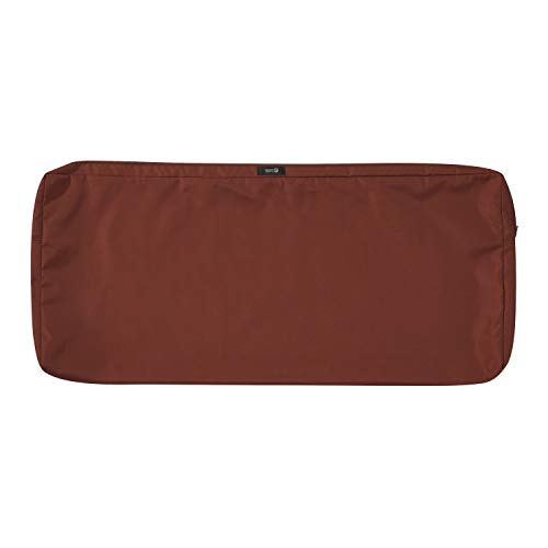 Classic Accessories Ravenna Water-Resistant Patio Bench/Loveseat Cushion, 48 x 18 x 3 Inch, Spice, Patio Loveseat Cushion