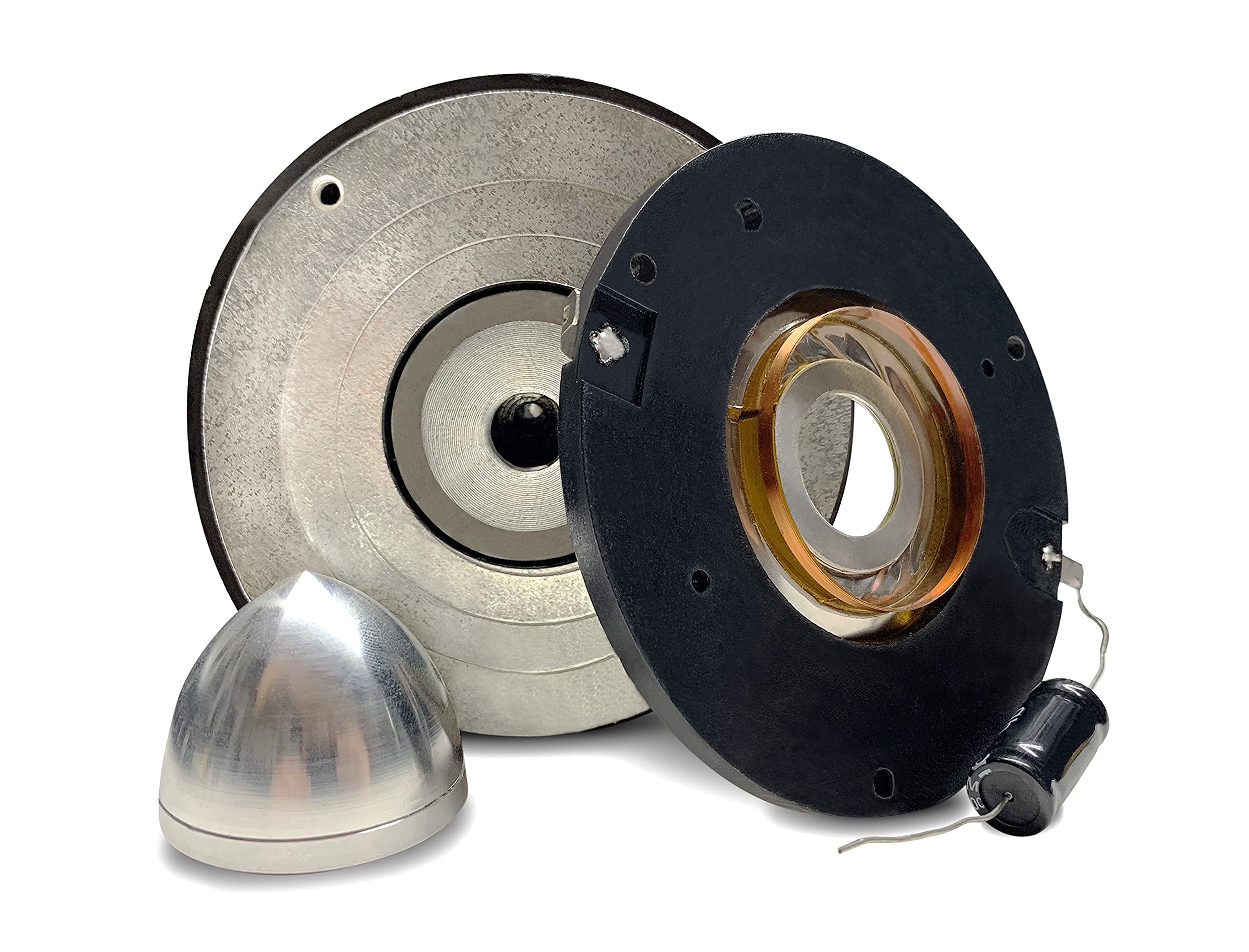 VOYZ 600 Watt Super Tweeter 2KHz - 25KHz - 5β Supper Bullet Tweeter - Heavy Duty Super Strong Ferrite Magnet Tweeter with Titanium Diaphragm 4-8 ohms Includes Crossover Capacitor (VZ-47A)