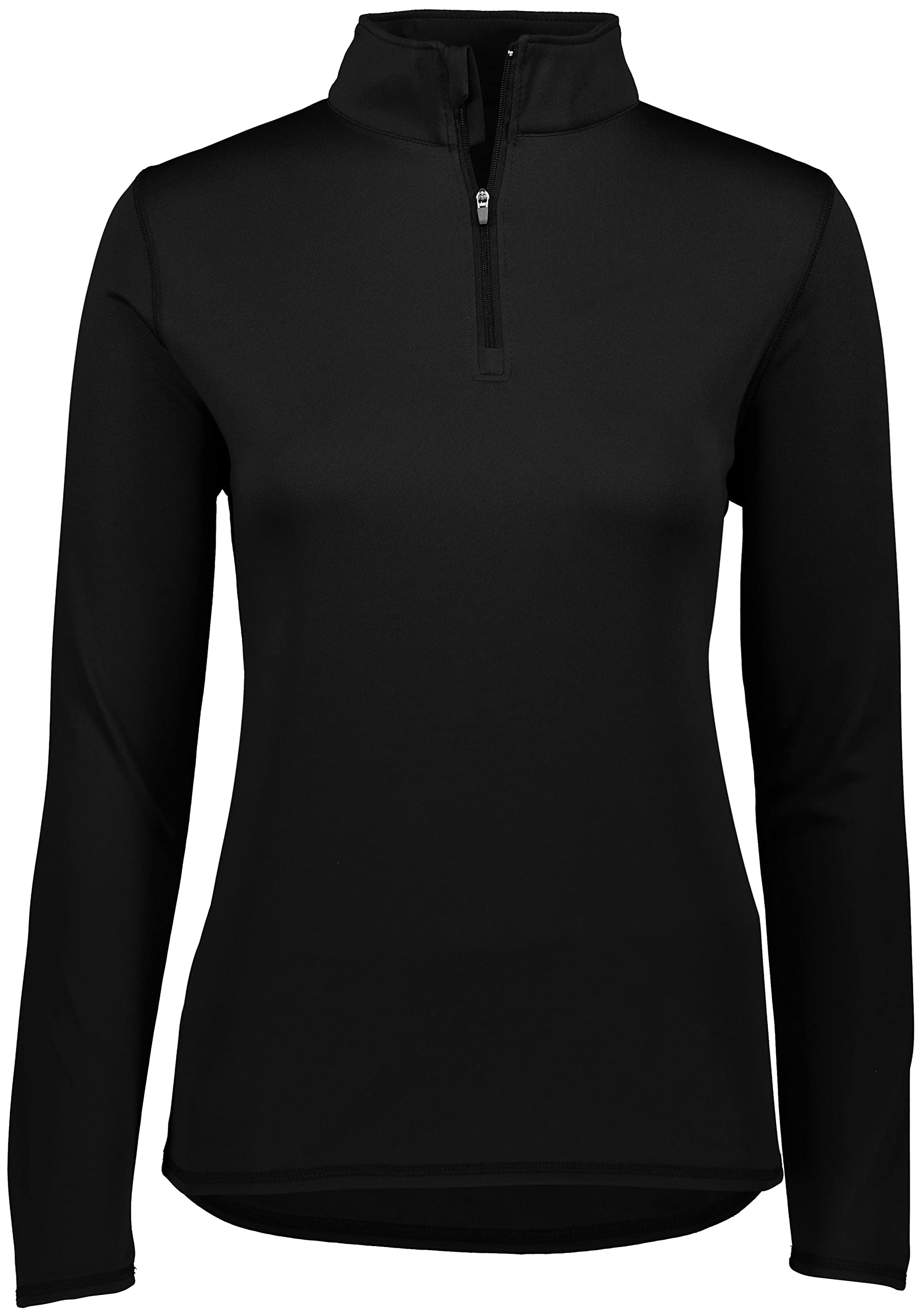 Augusta Sportswear Ladies Attain Wicking 1/4 Zip Pullover - Women's Running Long Sleeve Jacket with Sun Protection, Black, Medium