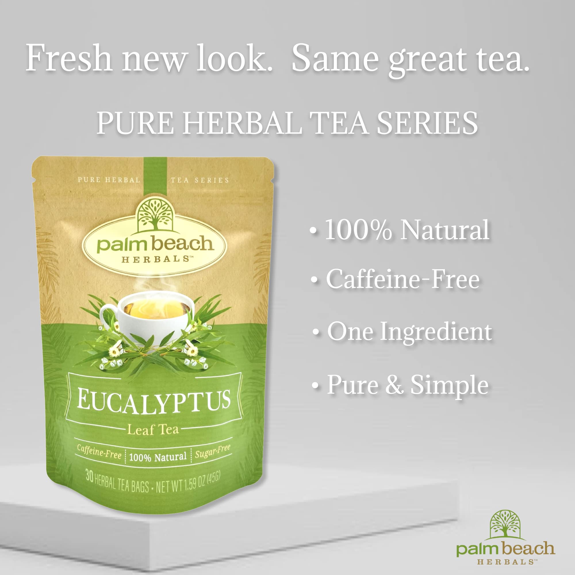 Palm Beach Medicinal Herbs - Eucalyptus Leaf Tea - Pure Herbal Tea Series (30 Tea Bags) 100% Natural